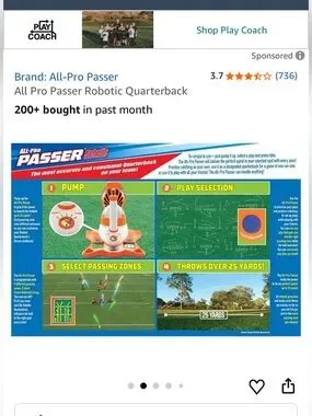 All Pro | Toys | All Pro Passer Robotic Quarterback Football Passing ...